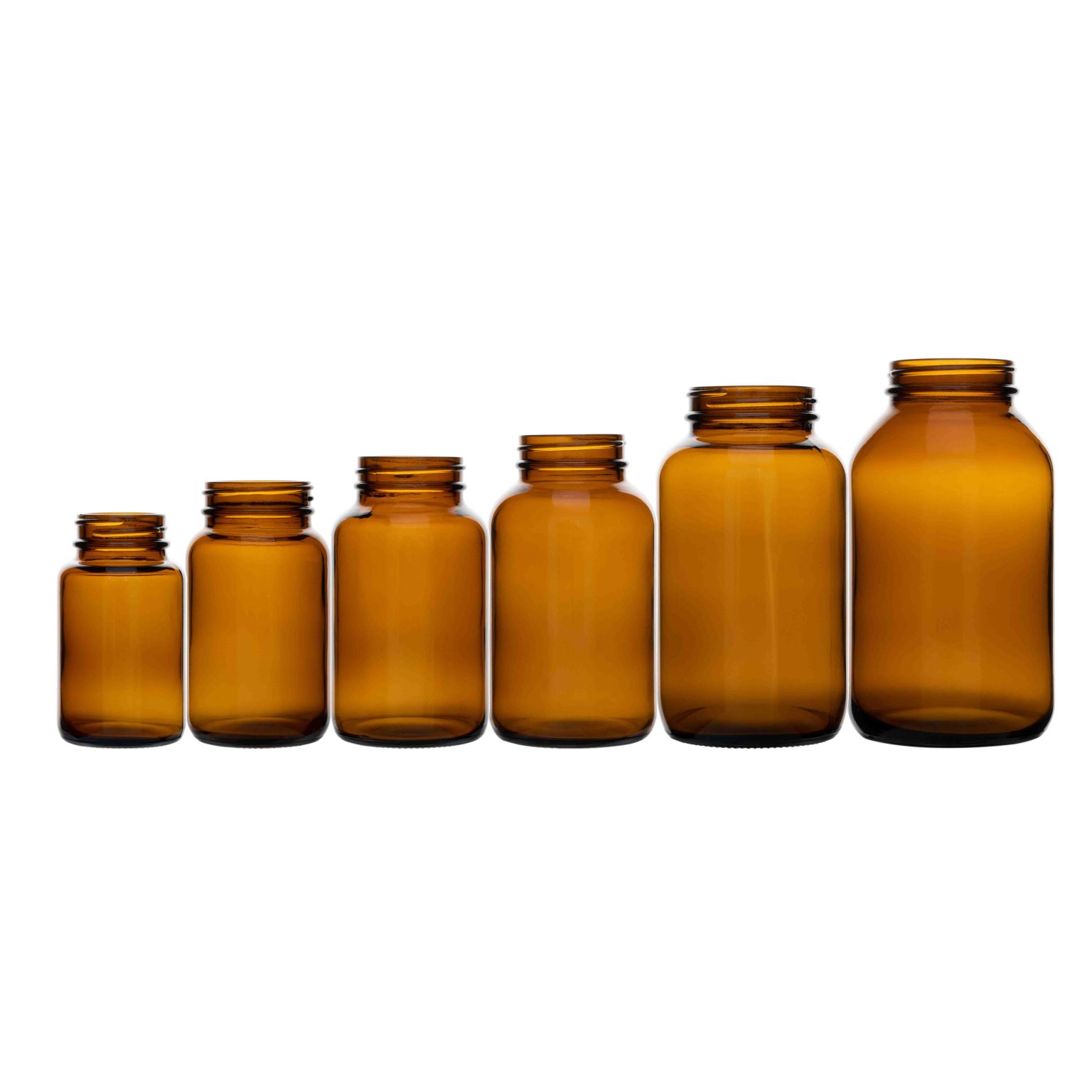 Wide Mouth Glass Packer Bottle – Amber – 100cc to 500cc - Berlin ...